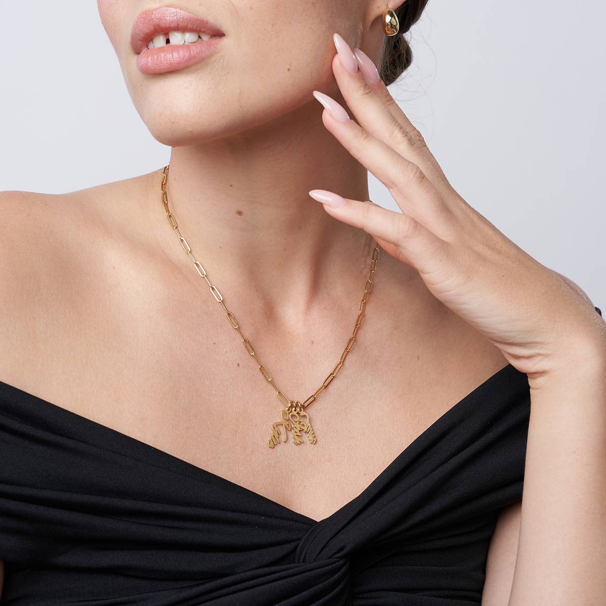 Bailey Link Chain Name Necklace - Gold Vermeil - Oak & Luna