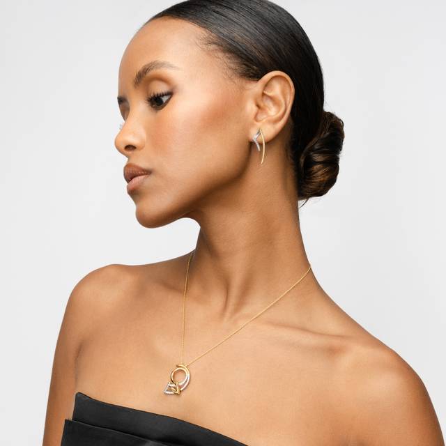 Bold Bonds Interlock Bar Earrings - Mixed Metal - Oak & Luna