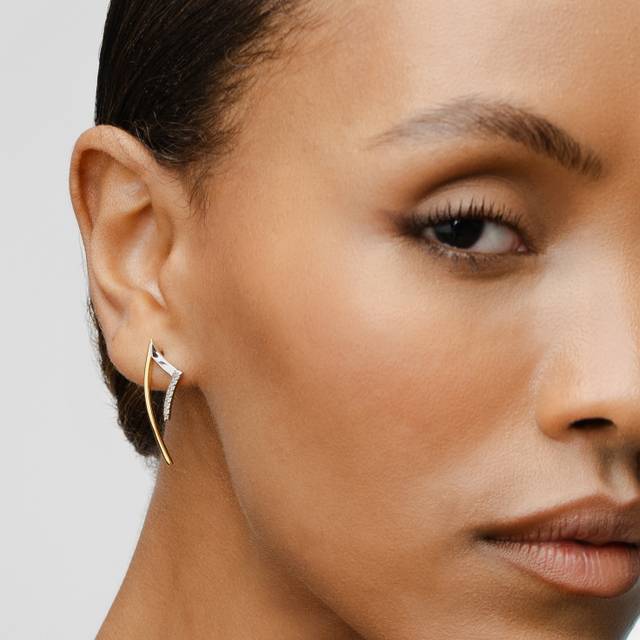 Bold Bonds Interlock Bar Earrings - Mixed Metal - Oak & Luna