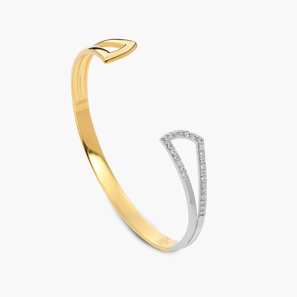 Bold Bonds Interlock Open Cuff - Mixed Metal - Oak & Luna