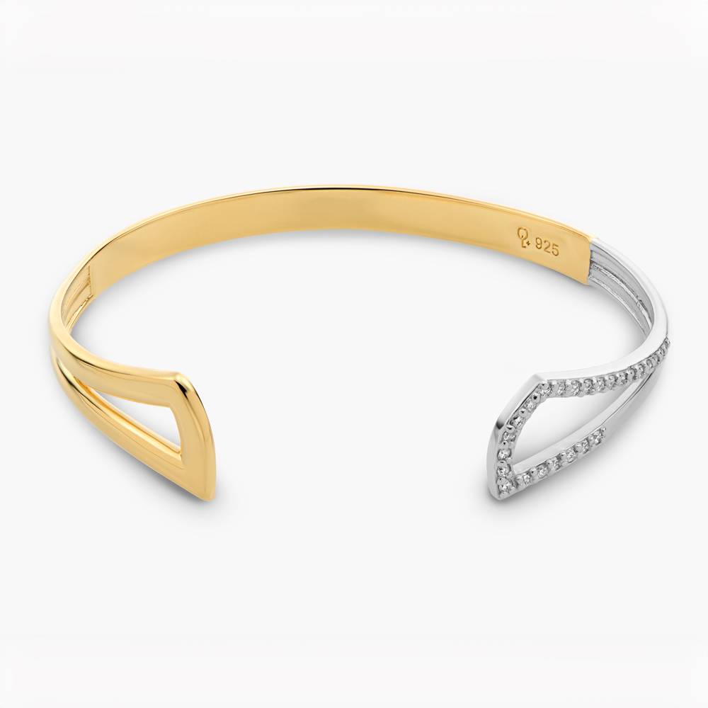 Bold Bonds Interlock Open Cuff - Mixed Metal - Oak & Luna