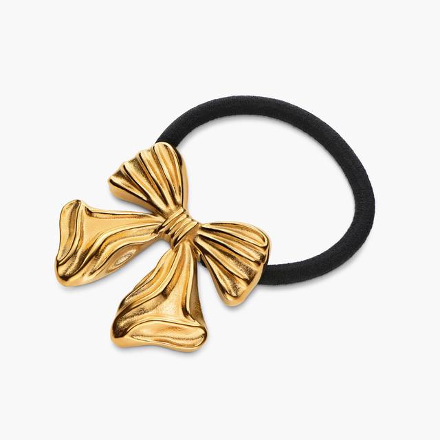Bow Pony Cuff- Gold Plated - Oak & Luna
