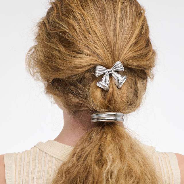 Bow Pony Cuff- Silver - Oak & Luna