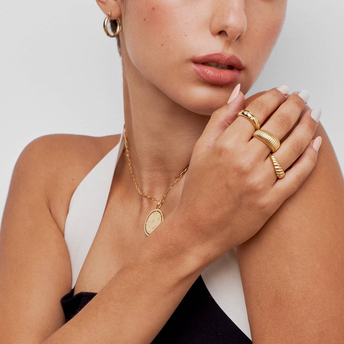 Celestial Curve Ring- Gold Vermeil - Oak & Luna