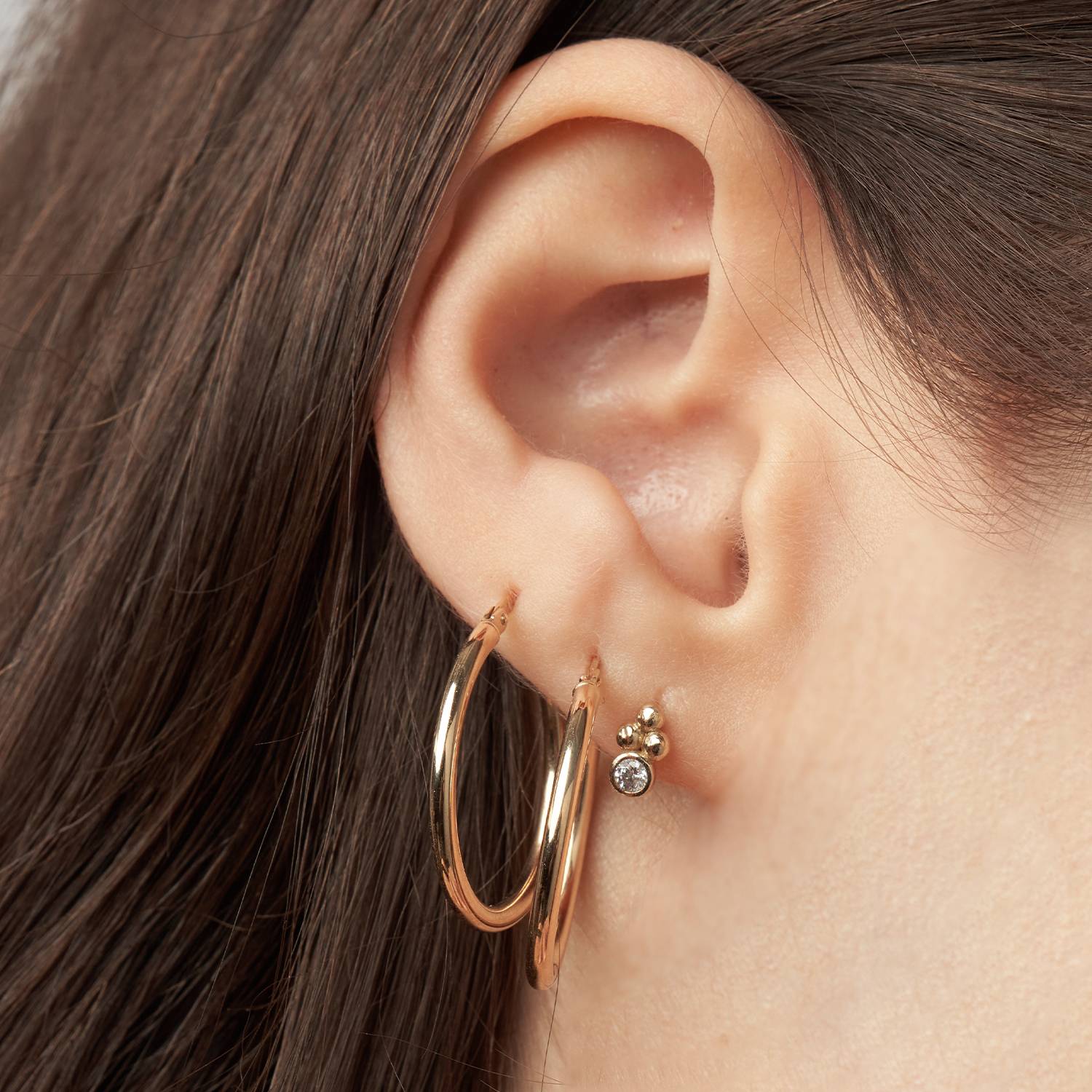 Hoop Earrings | Gold & Silver Hoops - Oak & Luna