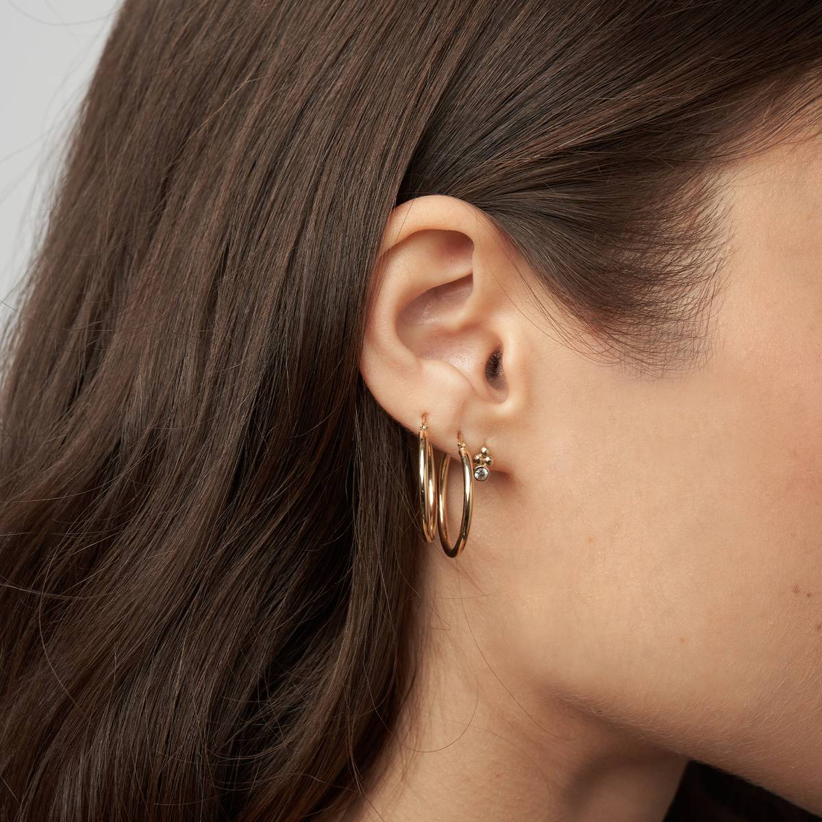 Classic Hoop Earrings - 14k Solid Gold - Oak & Luna