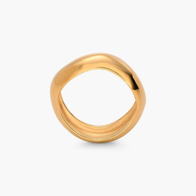 Dome Wavy Ring - Gold - Oak & Luna