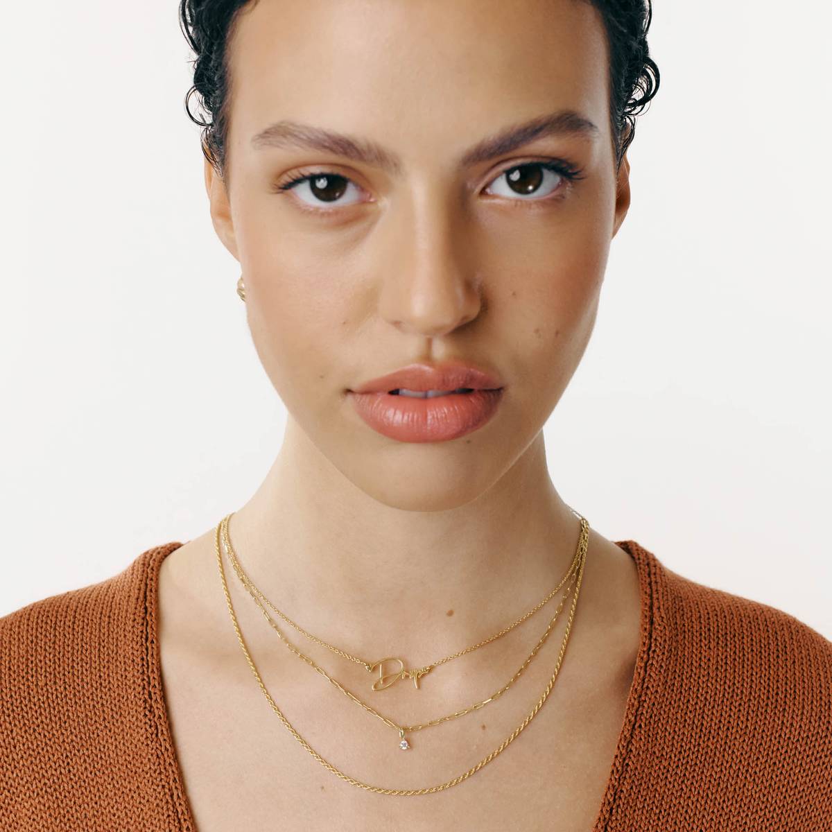 Effortless Elegance Set - Gold Vermeil with Diamond - Oak & Luna