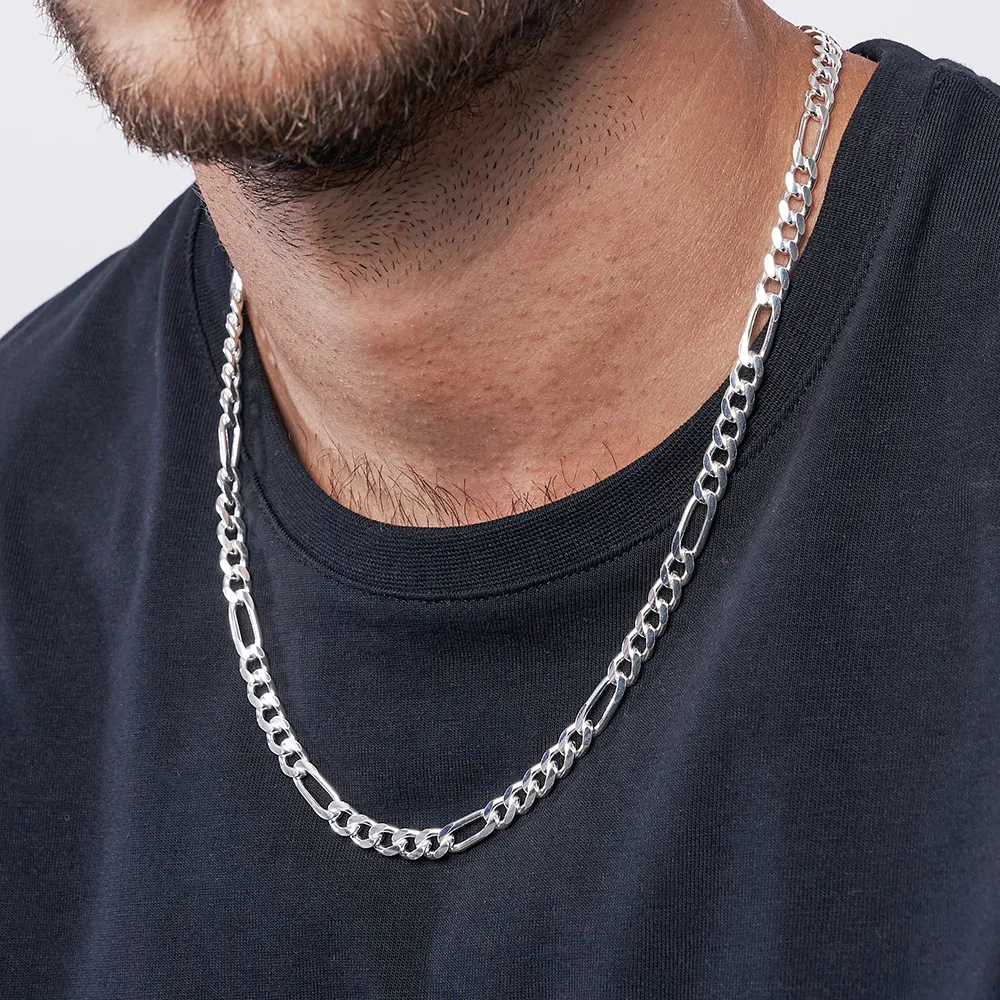 Figaro Chain Necklace - 5 mm - Silver - Oak & Luna