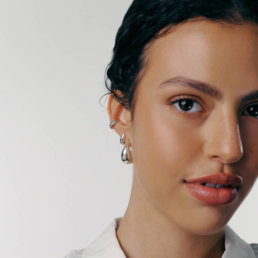 Icy Silver Stacks Earring Set - Silver - Oak & Luna