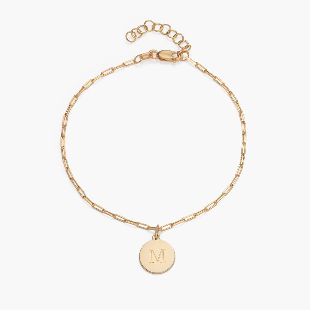 Lilian Initial Anklet Chain - 14k Solid Gold - Oak & Luna