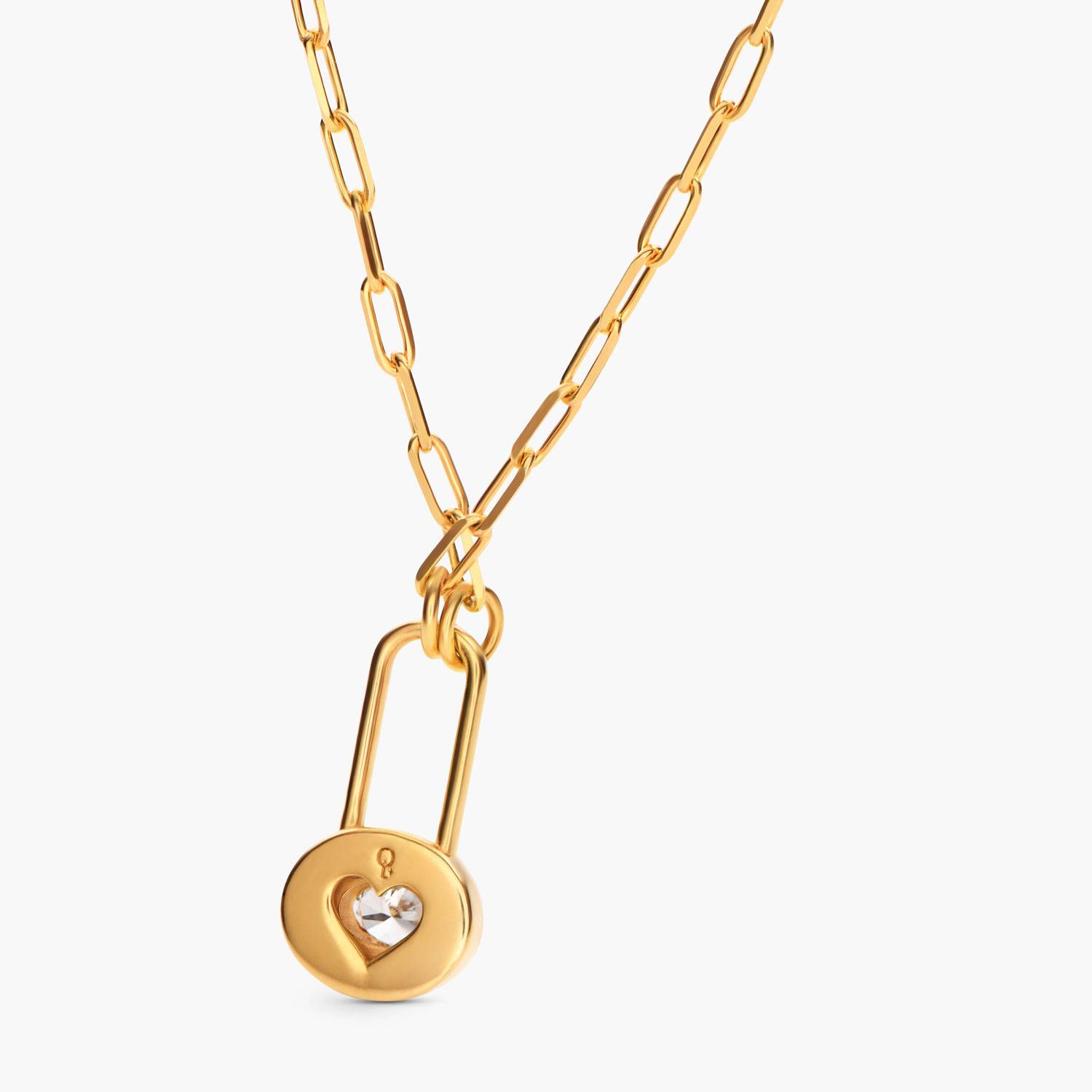 Lock & Luna charm with Oval cut Moissanite - Gold Vermeil - Oak & Luna