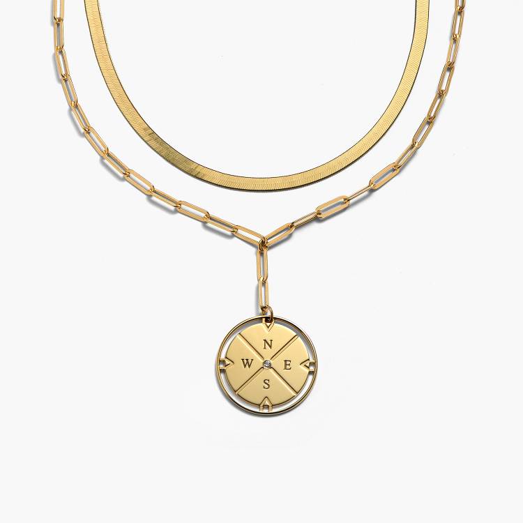 Make A Statement Set - Gold Vermeil with Diamond - Oak & Luna