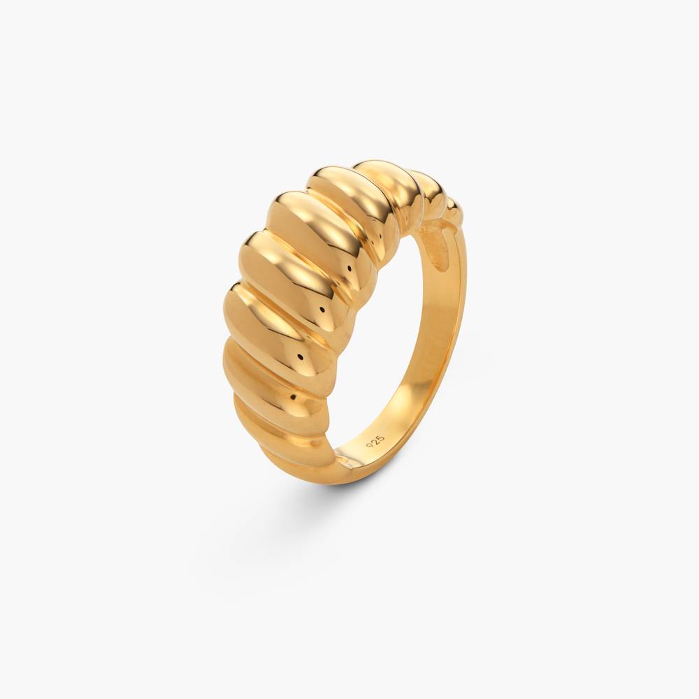 Medium Pastry Dome Ring- Gold Vermeil - Oak & Luna