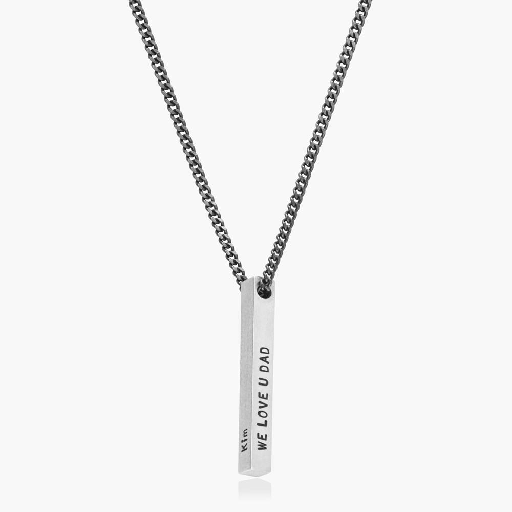 Pillar Bar Necklace for Men - Silver - Oak & Luna