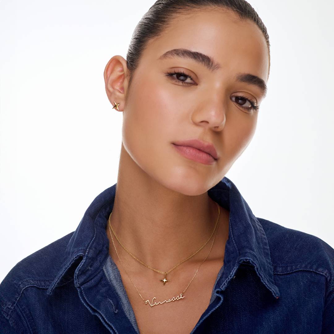 Mon Petit Name Necklace - Gold Vermeil - Oak & Luna