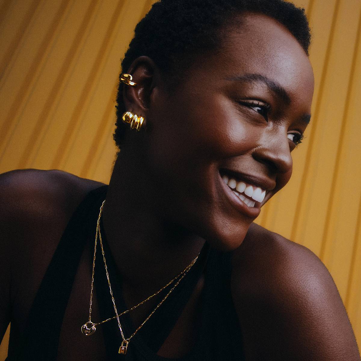 Ridge Hoop Earrings - Gold Vermeil - Oak & Luna