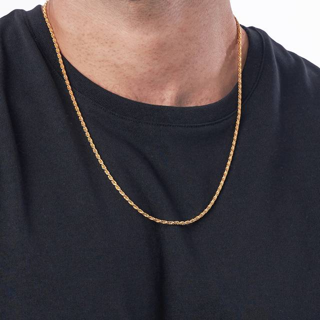 Rope Chain- 2.7 mm - Gold Plated - Oak & Luna