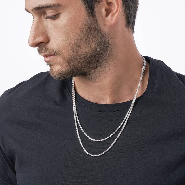 Rope Chain- 2.7 mm - Silver - Oak & Luna