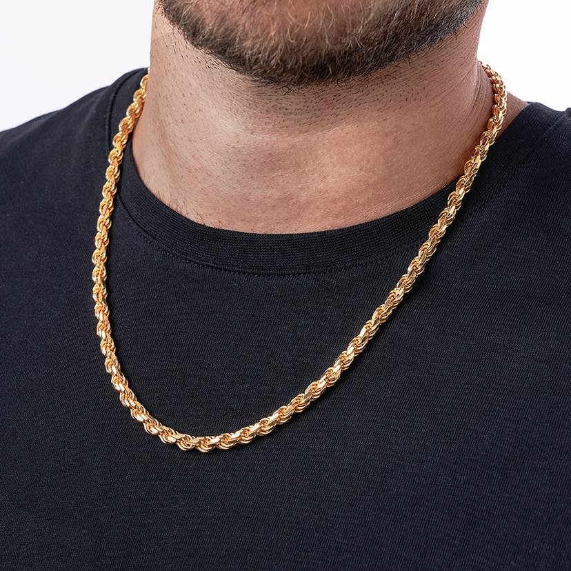 Rope Chain- 5.6 mm - Gold Plated - Oak & Luna
