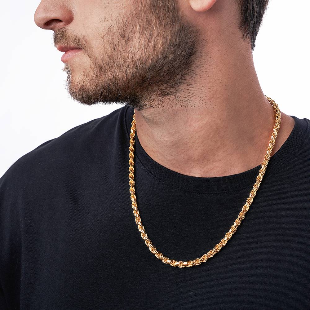 Rope Chain- 5.6 mm - Gold Plated - Oak & Luna