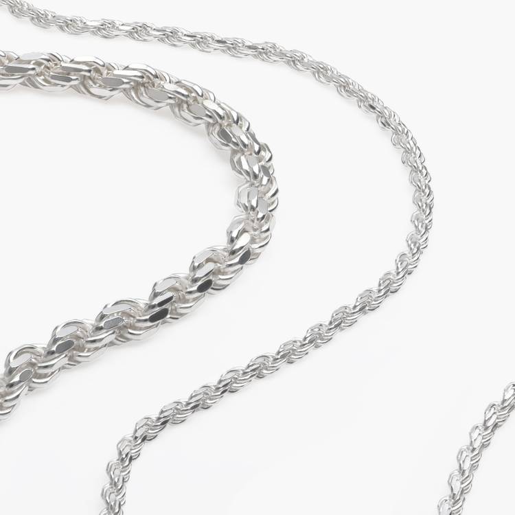 Rope Chain- 5.6 mm - Silver - Oak & Luna