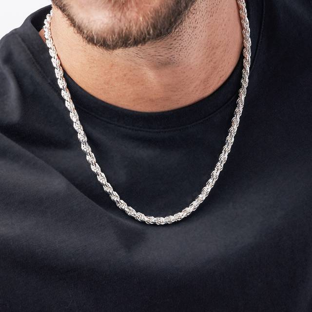 Rope Chain- 5.6 mm - Silver - Oak & Luna