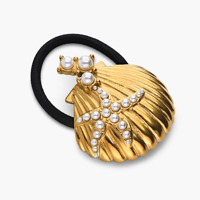 Shell Pony Cuff - Gold Plated - Oak & Luna