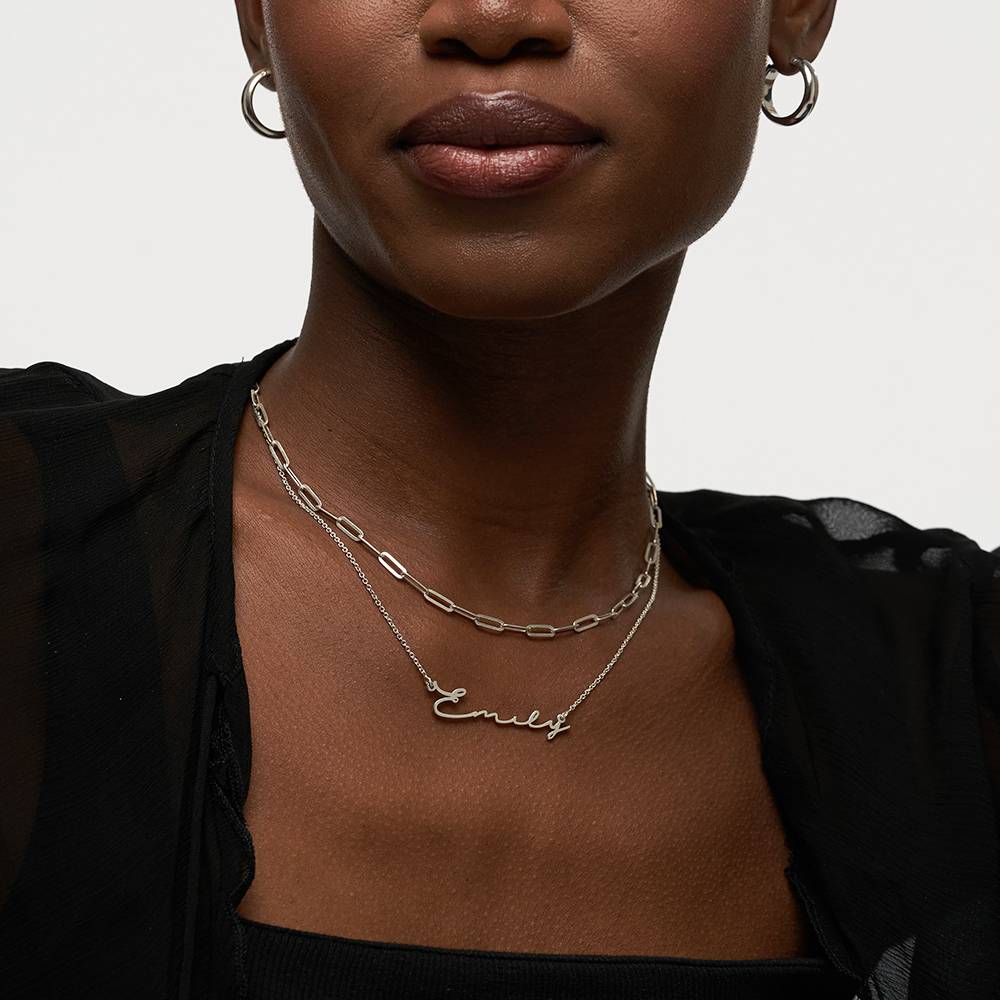 Mon Petit Name Necklace - Silver - Oak & Luna