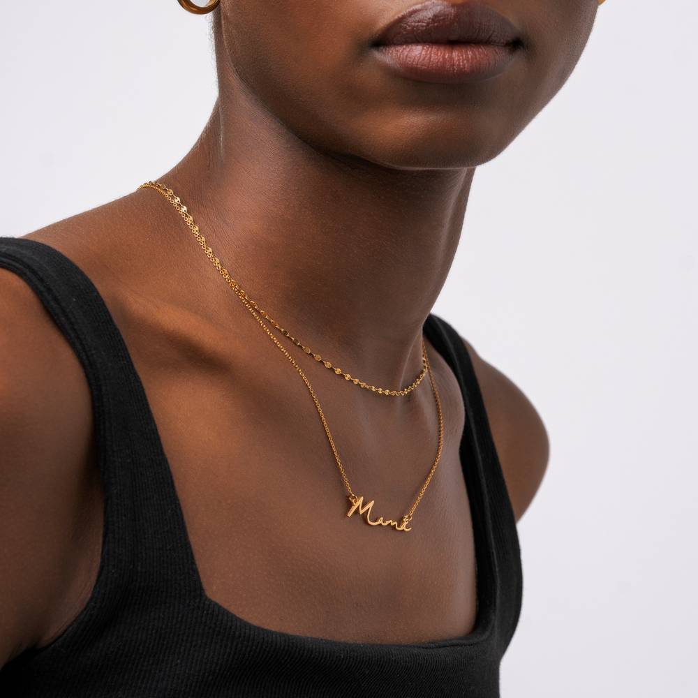 Mon Petit Name Necklace - Gold Plated - Oak & Luna