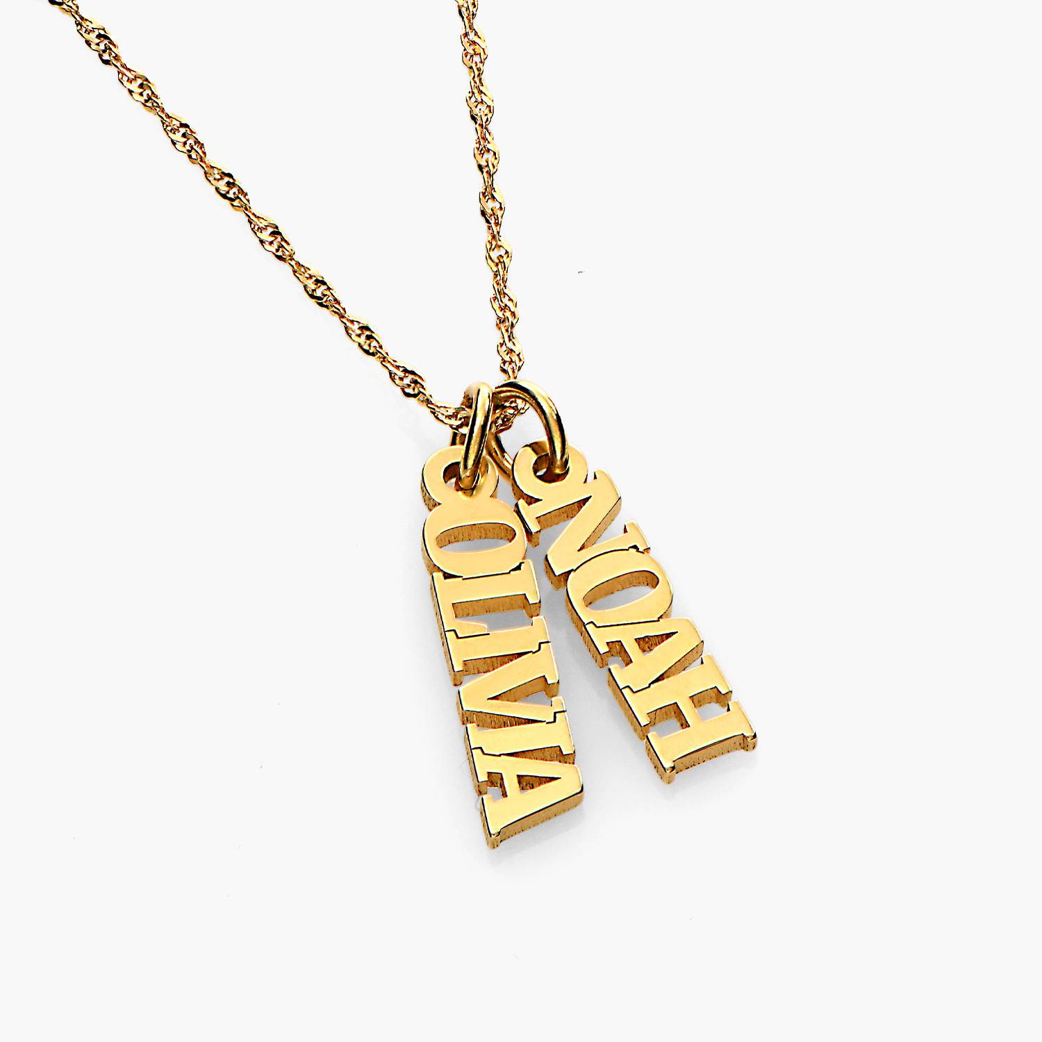 Singapore Chain Name Necklace - Gold Vermeil - Oak & Luna