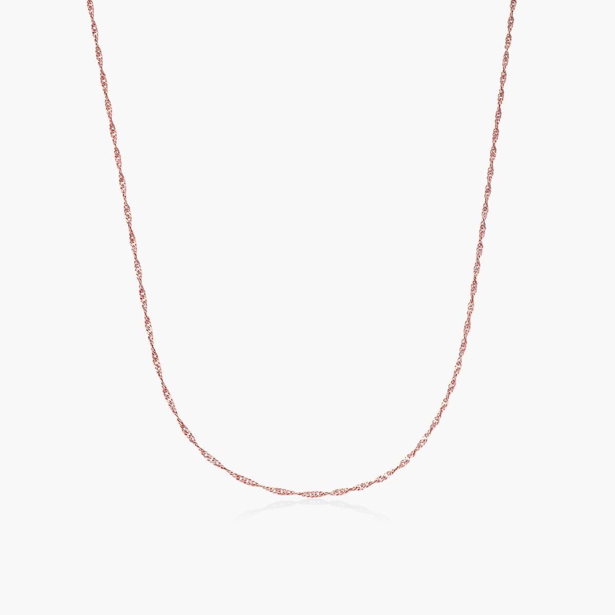 Singapore closed chain - Rose Gold Vermeil - Oak & Luna