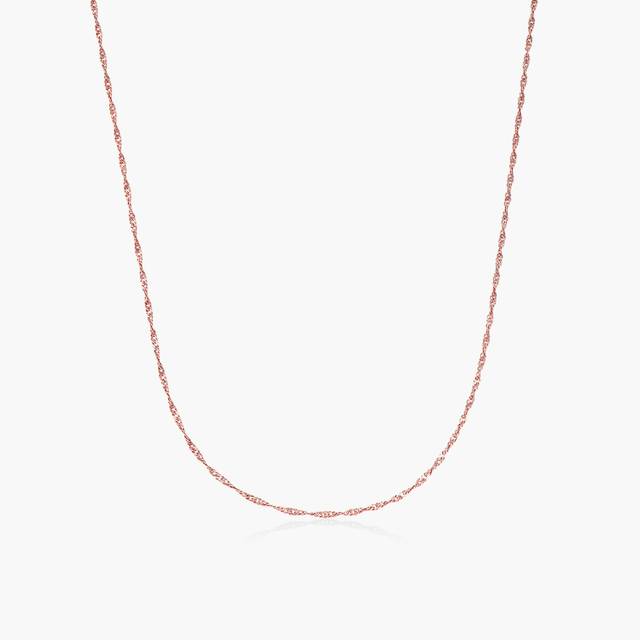 Singapore closed chain - Rose Gold Vermeil - Oak & Luna