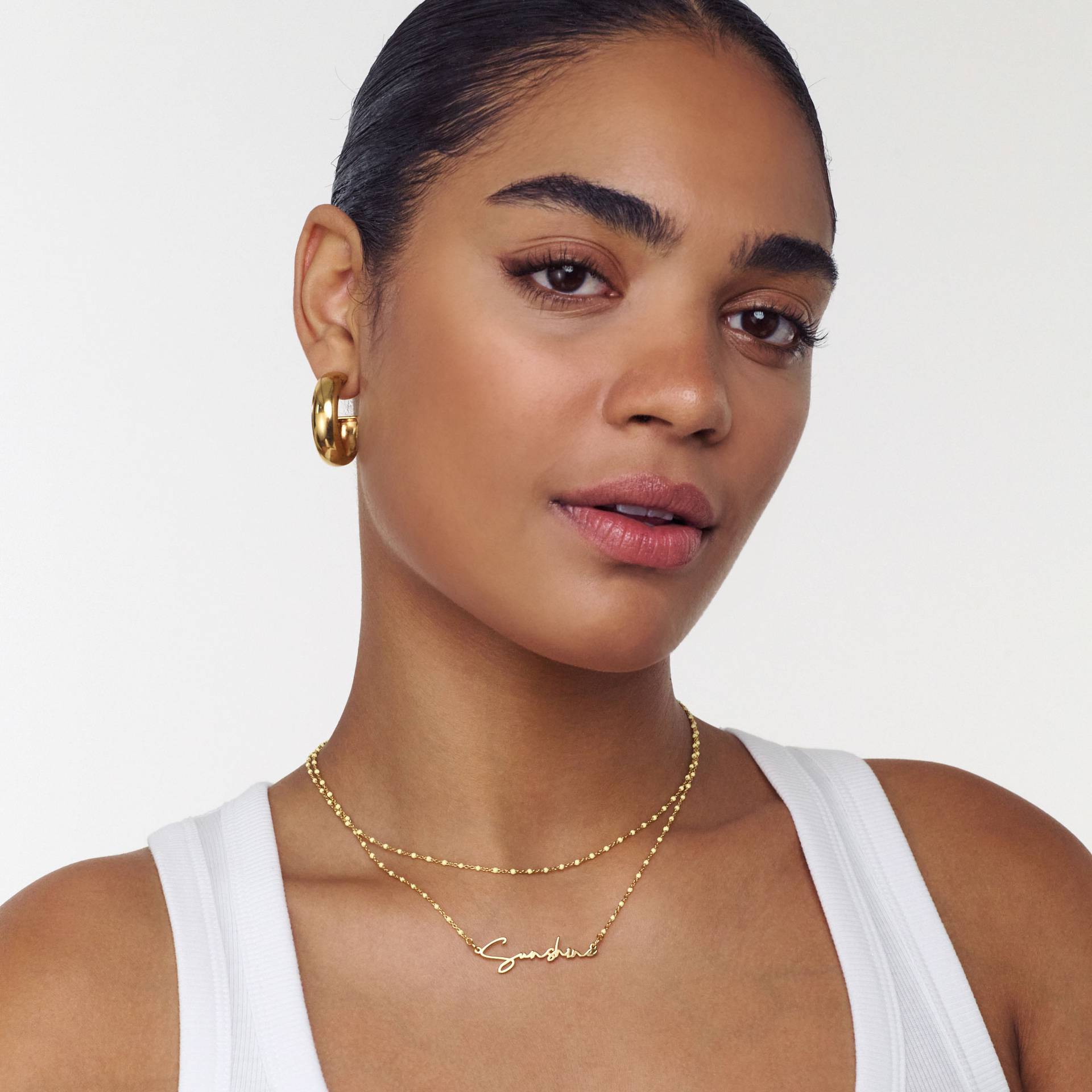 Soltale Butter Belle Name Necklace - Gold Vermeil - Oak & Luna