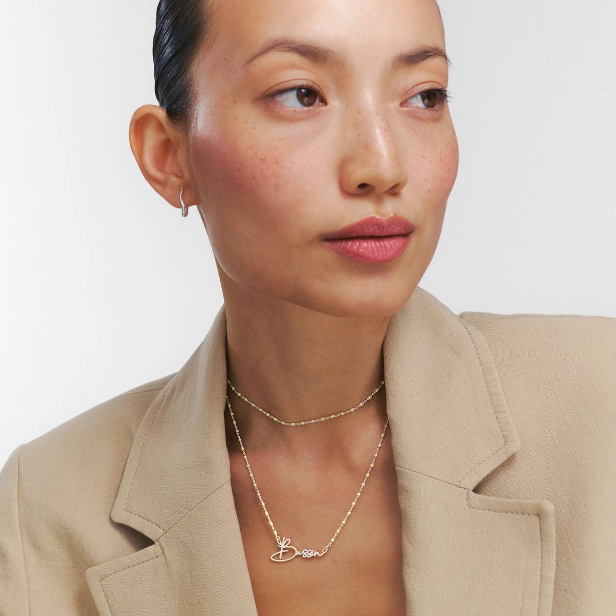 Soltale Butter Belle Name Necklace - Silver - Oak & Luna