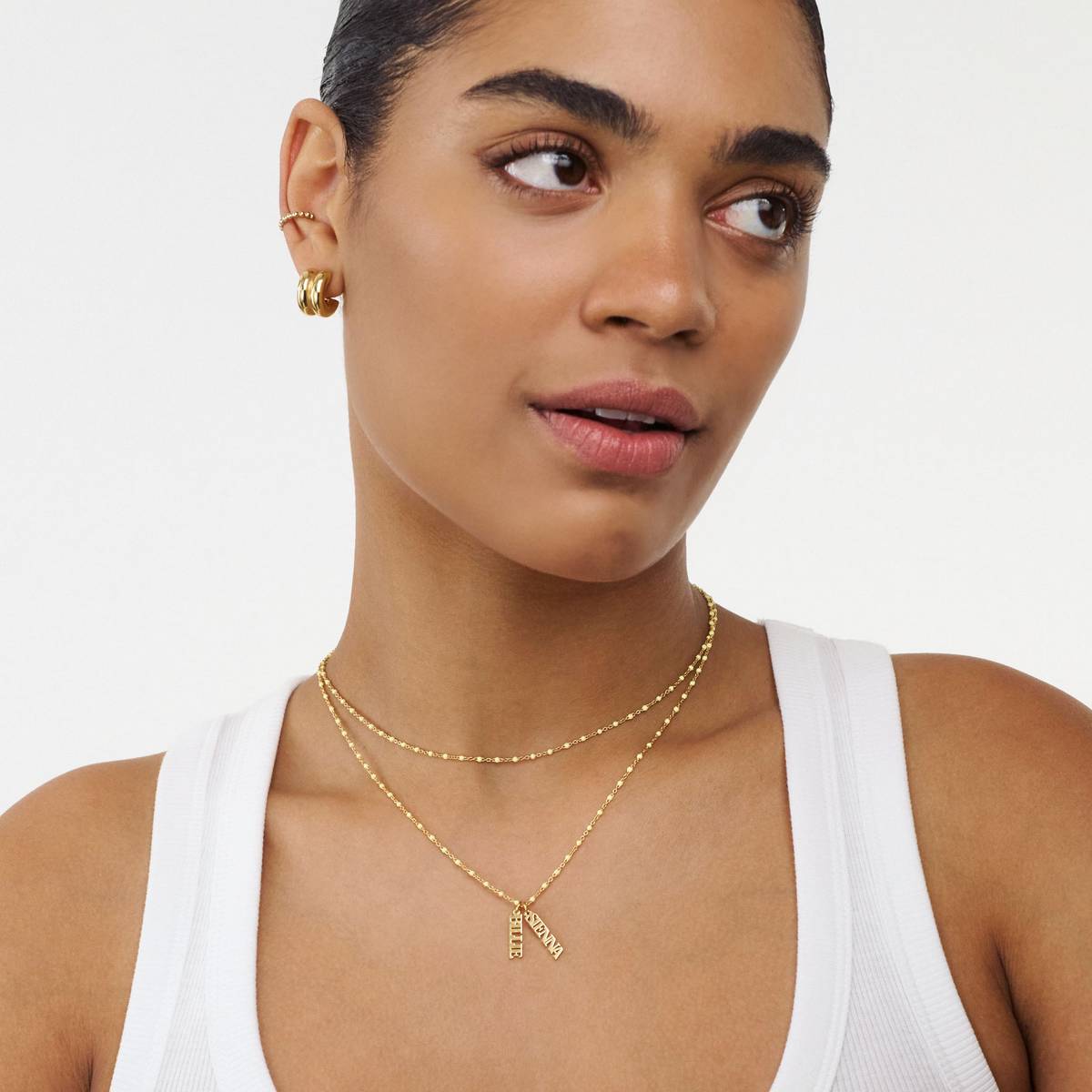 Soltale Butter Singapore Chain Name Necklace- Gold Vermeil - Oak & Luna