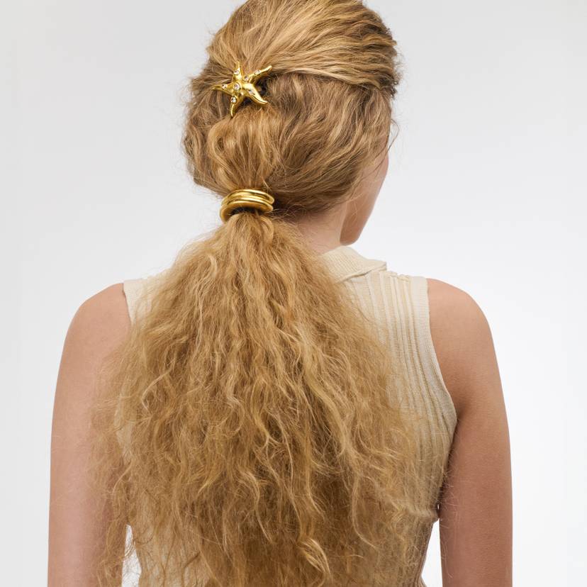 Starfish Pony Cuff - Gold Plated - Oak & Luna