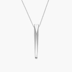 The Love Bar Pendant- Silver - Oak & Luna