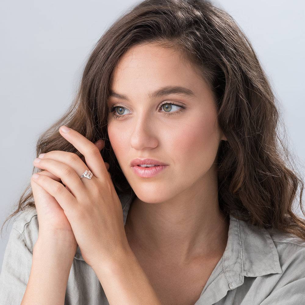 Three’s a Charm Name Ring - Silver - Oak & Luna