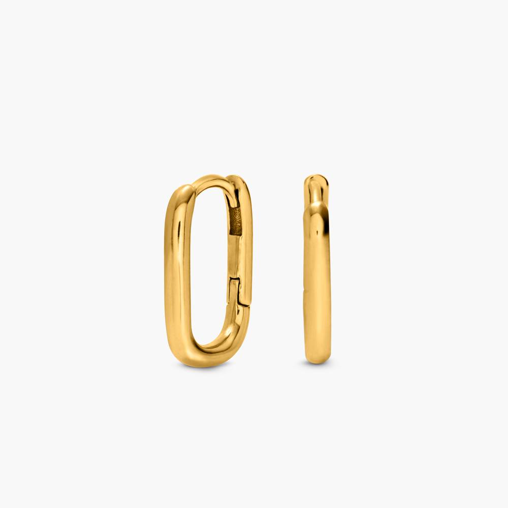U Shape Hoop Earrings - Gold Vermeil - Oak & Luna