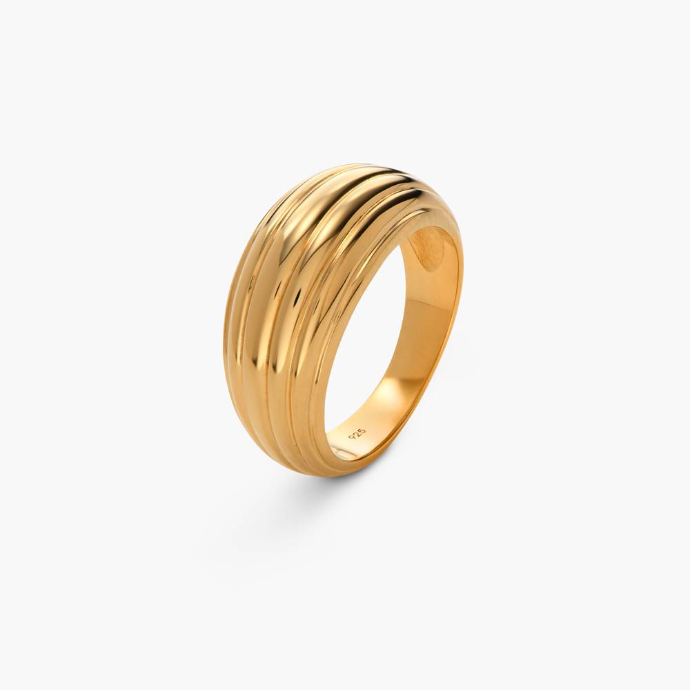Urban Dome Ring- Gold Vermeil - Oak & Luna