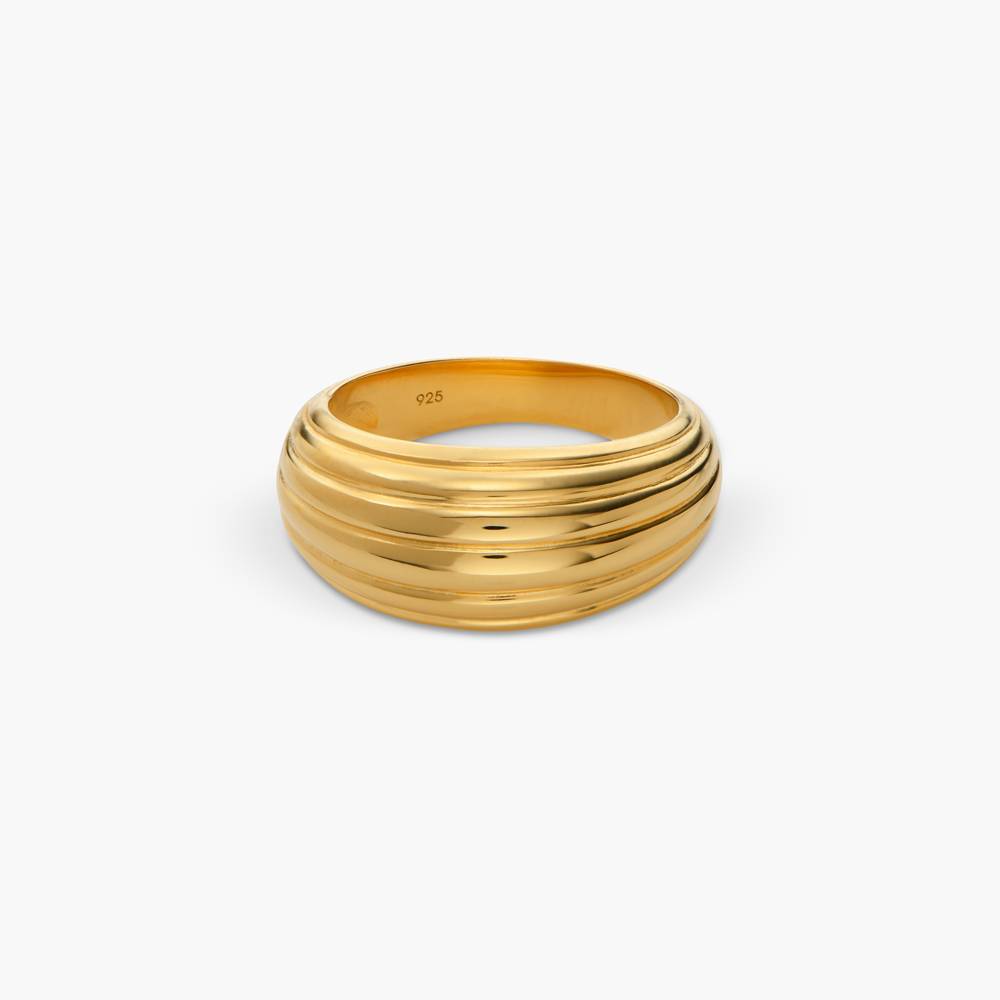 Urban Dome Ring- Gold Vermeil - Oak & Luna