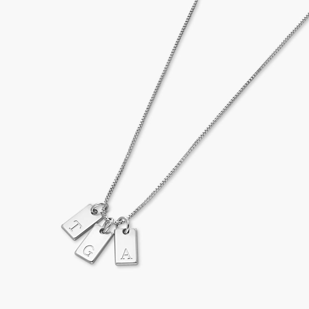 Willow Tag Initial Necklace - Silver - Oak & Luna
