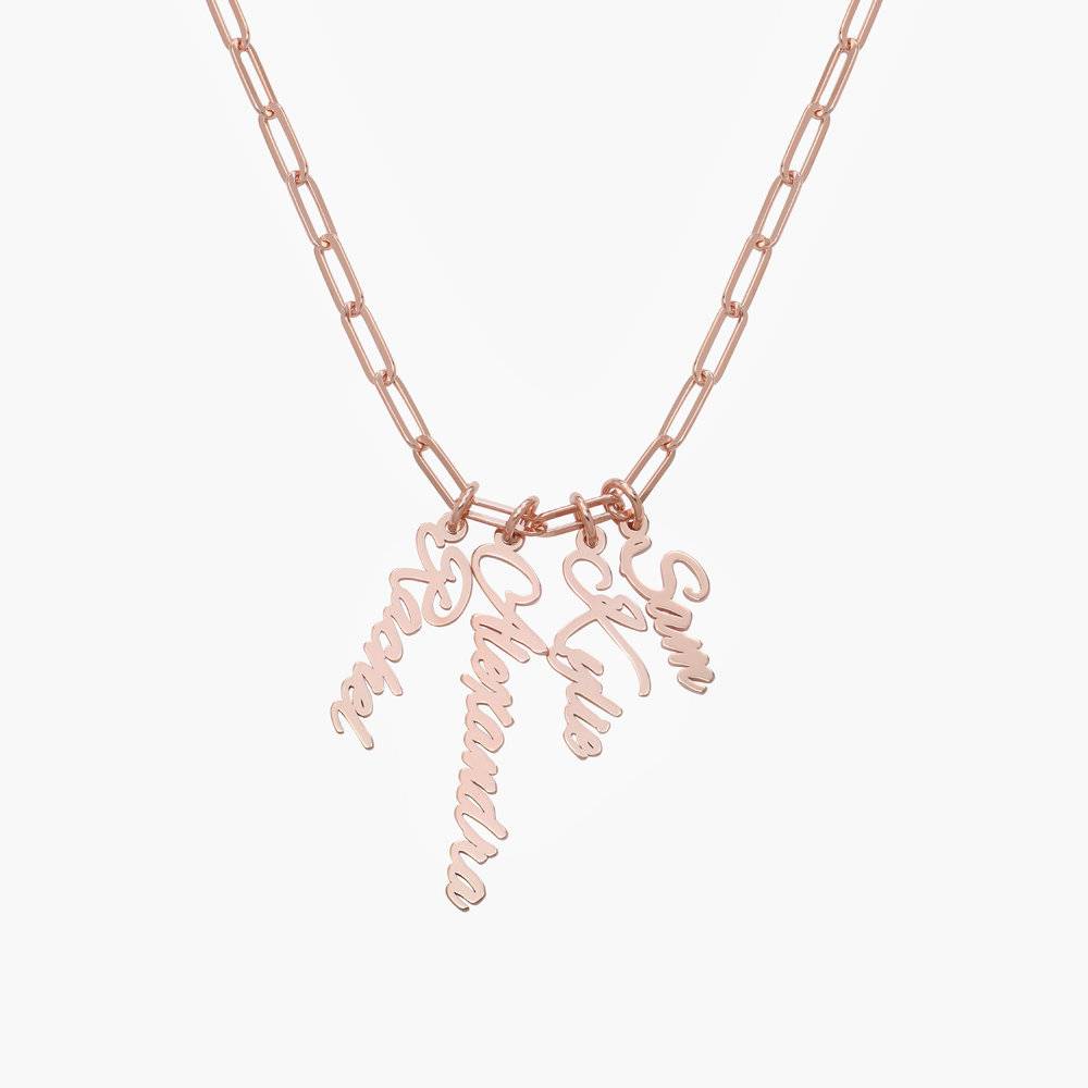 Bailey Link Chain Name Necklace - Rose Gold Vermeil - Oak & Luna