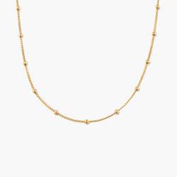 Bobble Chain Necklace - Gold Plated - Oak & Luna