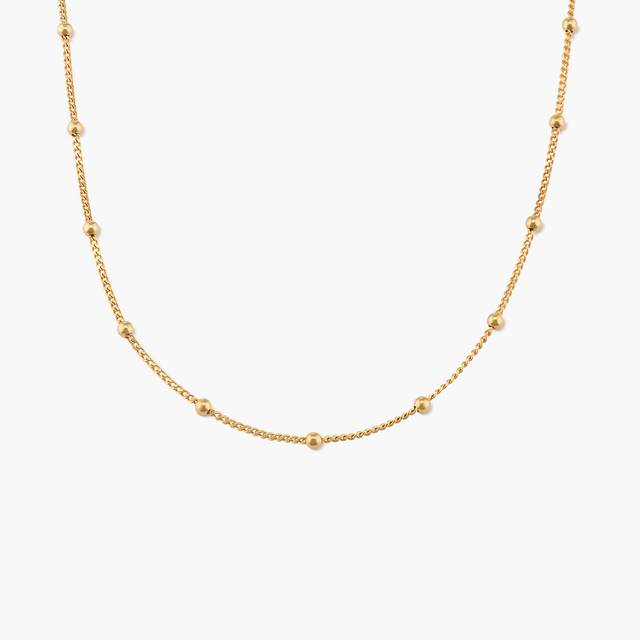 Bobble Chain Necklace - Gold Plated - Oak & Luna