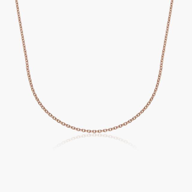 Cable Chain Necklace in - Rose Gold Plating - Oak & Luna