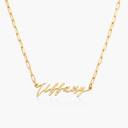 Coco Name Link Necklace - Gold Vermeil - Oak & Luna