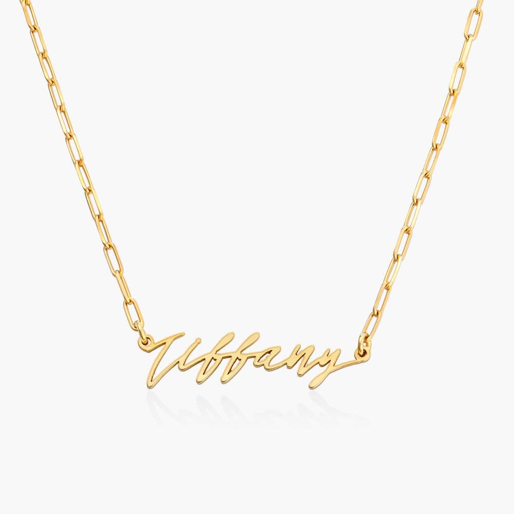 Coco Name Link Necklace - Gold Vermeil - Oak & Luna