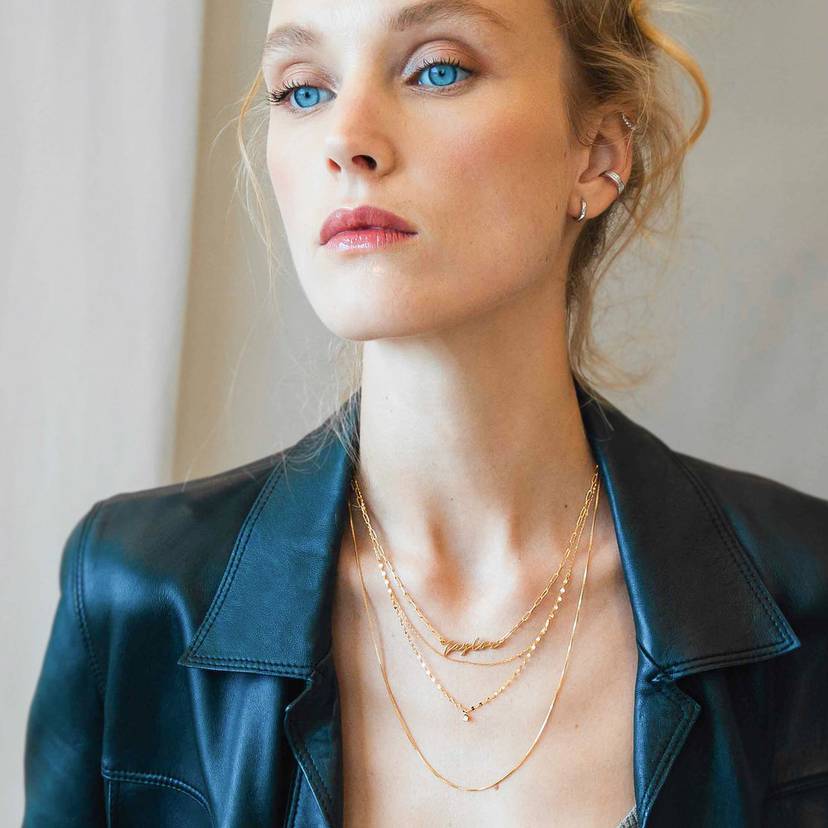 Coco Name Link Necklace - Gold Vermeil - Oak & Luna